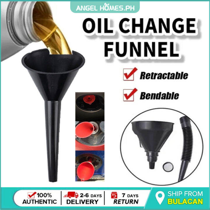 2PCS Car Refueling Multi-Function Plastic Long Neck Oil Funnel for ...