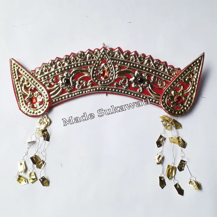 Betitis hiasan dahi ukiran tembaga aksesoris pengantin adat bali ...