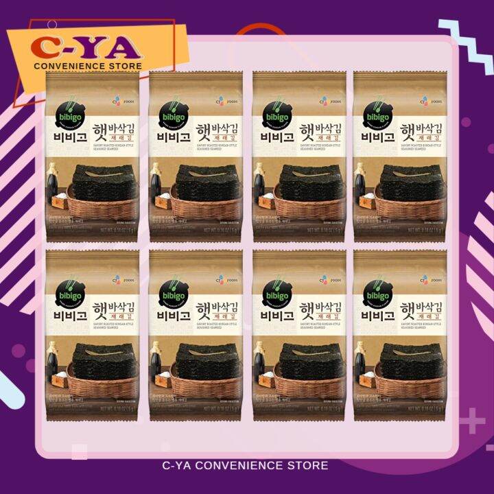 CJ Bibigo Savory Roasted Seasoned Seaweed (5gx8pcs) 40g | Lazada PH