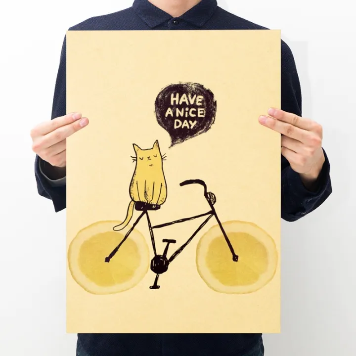 【F043】 The New Nordic Style Have A Nice Day Nostalgic Retro Poster ...