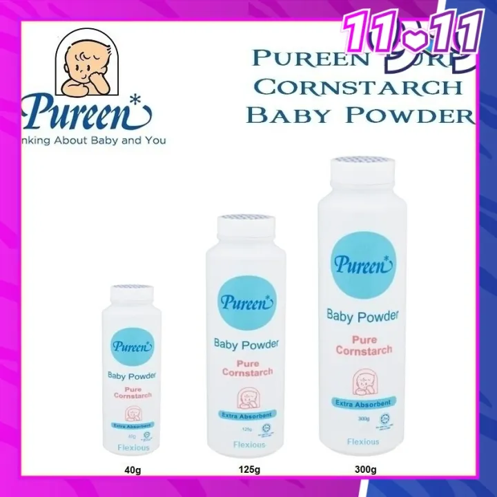 Pureen Baby Powder Pure Cornstarch 40g 125g 300g | Lazada