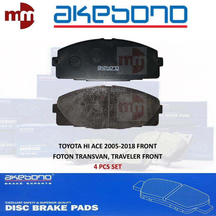 AKEBONO Brake Pads for TOYOTA HI ACE 2005-2018 / FOTON TRANSVAN ...