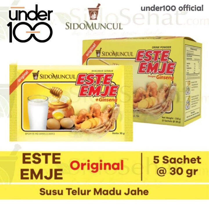 ESTEEMJE Gingseng Jahe SidoMuncul Drink Powder Original, Coklat, dan ...