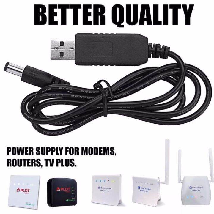 GDPLUS 5V to 12V USB booster Cable for Modem and Router, USB Wifi ...