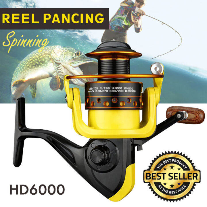 Reel Pancing Spinning HD6000 12 Ball Bearing Gulungan Katrol Fishing ...