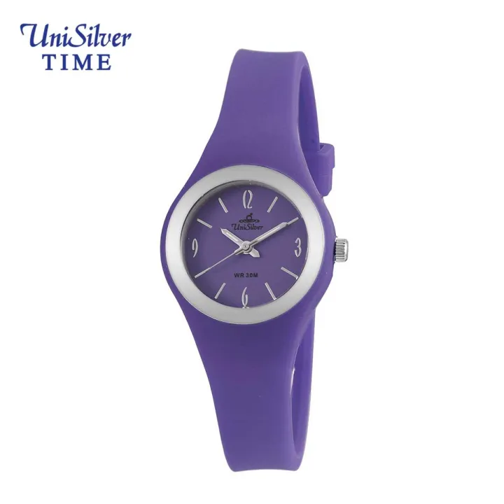 UniSilver TIME Chroma Burst Women's Royal Purple Analog Rubber Watch ...