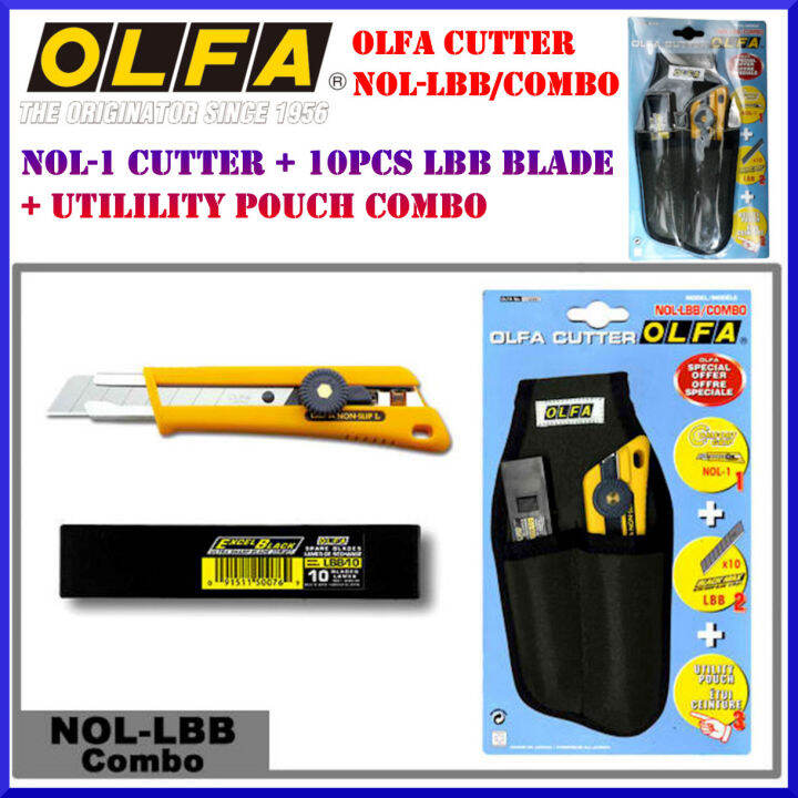 Olfa Cutter NOL-LBB Cutter + 10 Blades + Pouch | Lazada PH