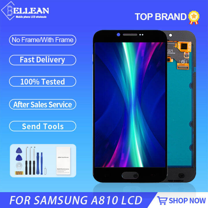 1ชิ้นผ่านการทดสอบ5.7นิ้ว A8 2016จอแสดงผลสำหรับ A810 Samsung Galaxy แอล ...