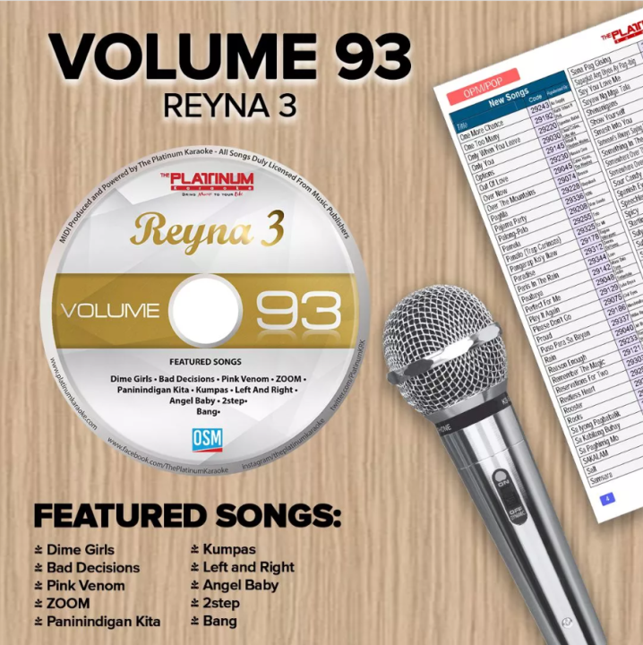 Platinum Reyna 3 New Updated 2022 Volume 93 CD Tape(not compatible to any other Platinum or any ...