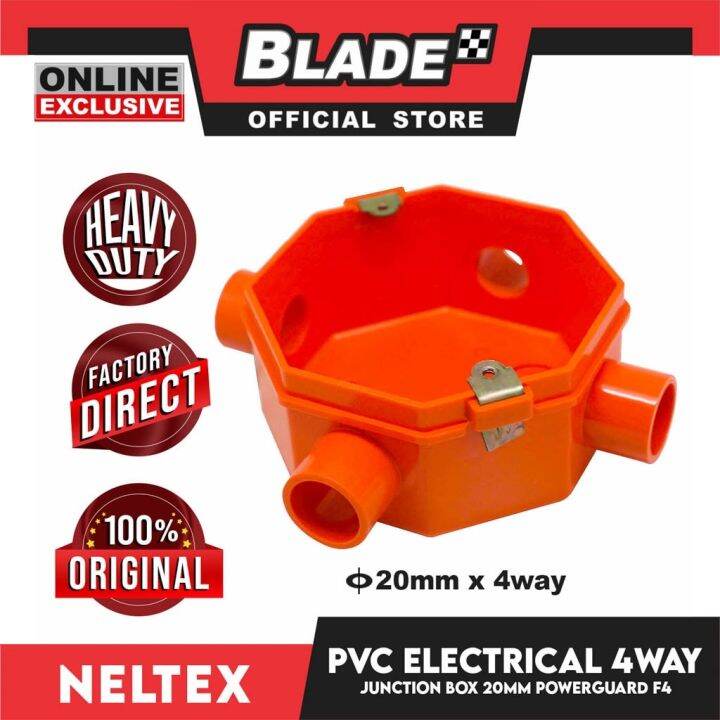 Neltex Powerguard PVC Junction Box F4 4way Electrical Box | Lazada PH