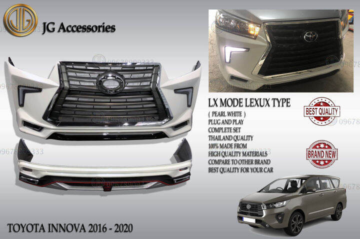 TOYOTA INNOVA 2016 2017 2018 2019 2020 FRONT AND REAR BODY KITS LEXUS ...