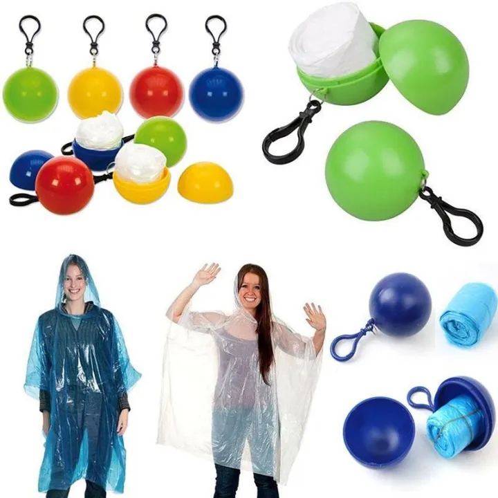Portable Raincoat Ball Raincoat Emergency raincoat Keychain | Lazada PH