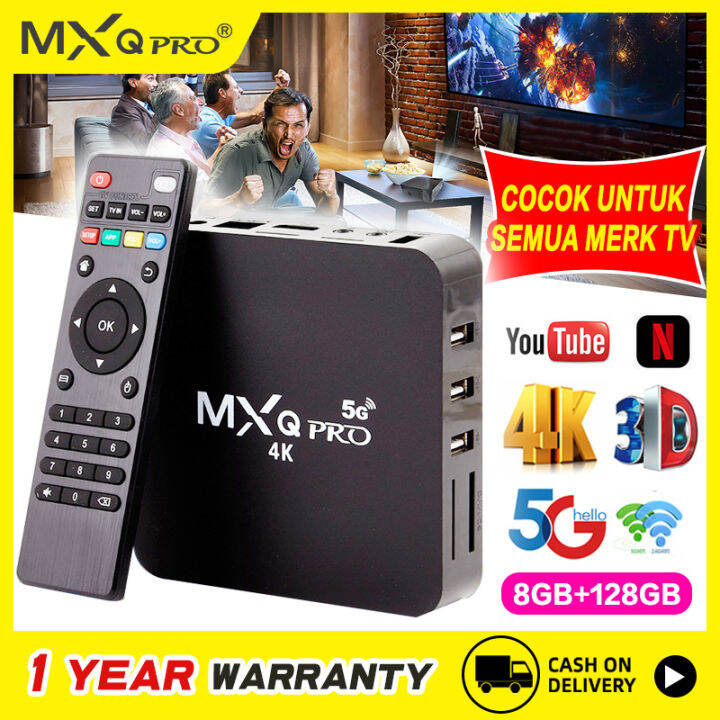 COD Stb Android TV Box MXQ PRO 4K 5G TV Digital Set TOP Box HD RAM 4G+64G/8G+128G Internet Smart ...
