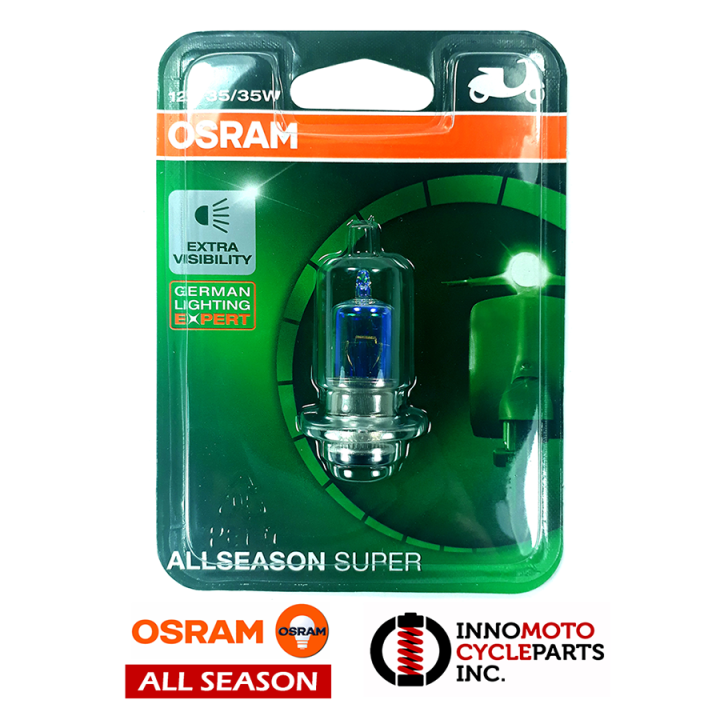 Osram Motorcycle Halogen Bulb All Season T19/1Leg 12V 35/35W | Lazada PH