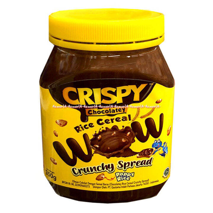 Crispy Chocolatey 350gr Rice Cereal Wow Crunchy Spread Poppy Rice Selai ...