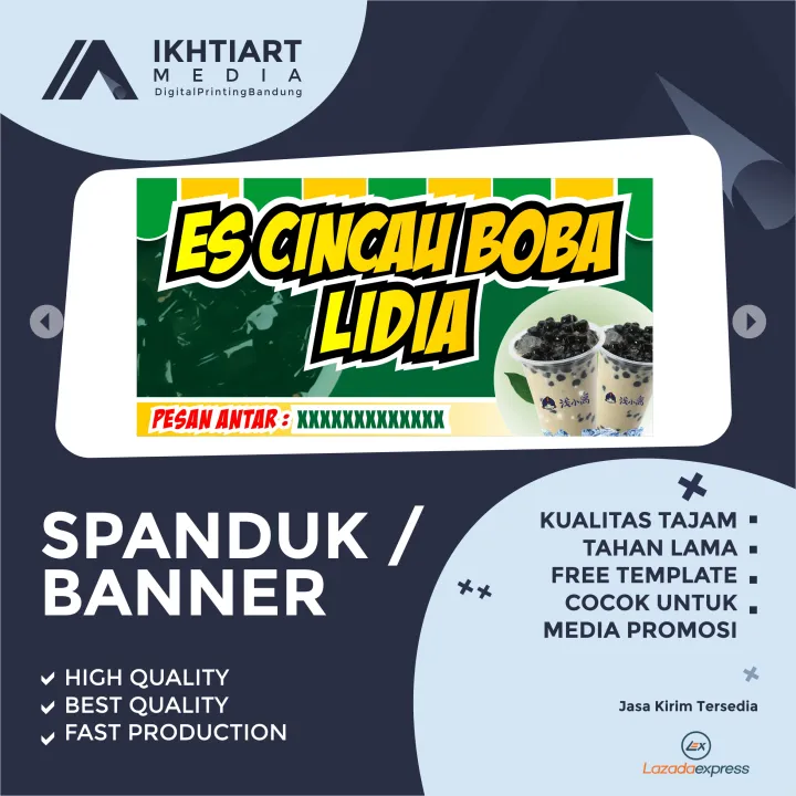 Spanduk Banner Backdrop Es Cincau Boba 200X100 | Lazada Indonesia