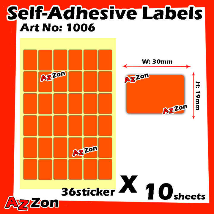HALLO 1006 Self-Adhesive Label Fluorescent Label Sticker Colorful Paper ...