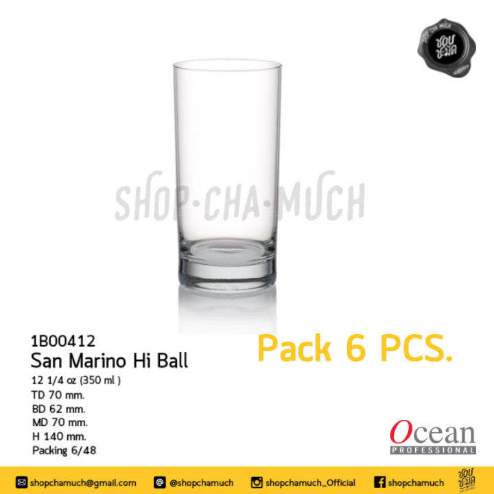 **โปรดอ่าน** 6B00412 SAN MARINO HI BALL 12 1⁄4 oz. (350 ml) Pack 6 ใบ ...