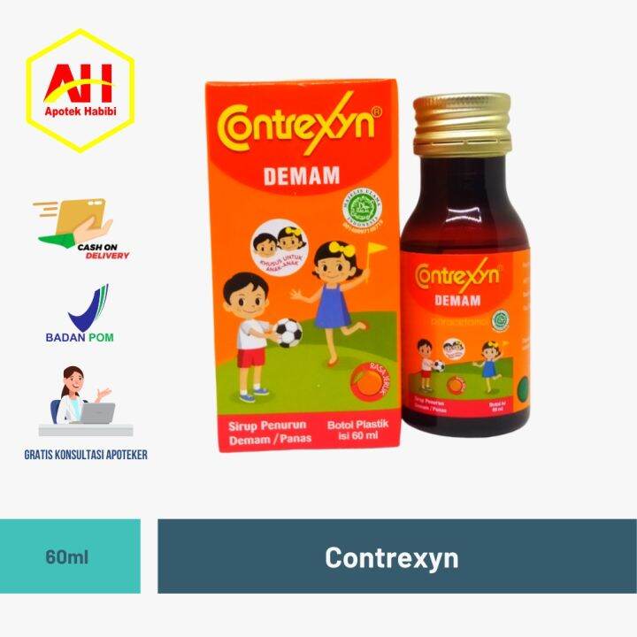 Contrexyn Contreksin Contrekin Kontreksin Sirup 60ml Obat demam anak ...