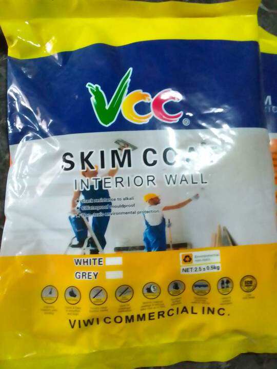 VCC Interior wall Skimcoat WHITE 2.5 KILO/BAG | Lazada PH
