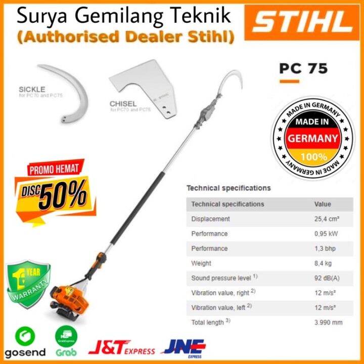 STIHL PC 75 MESIN DODOS EGREK SAWIT PC75 ALAT PANEN CANTAS KELAPA PALM ...