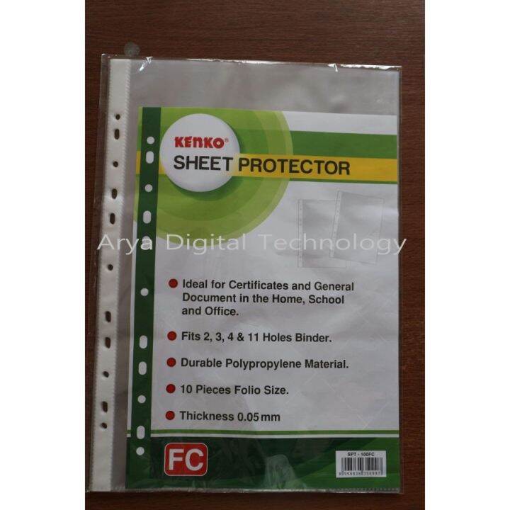 Sheet Protector FC Folio Kenko Isi 10 Pelindung Dokumen Map Plastik | Lazada Indonesia