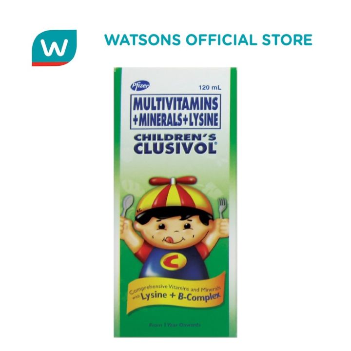 CLUSIVOL Syrup 120ml (Multivitamins + Minerals + Lysine) | Lazada PH