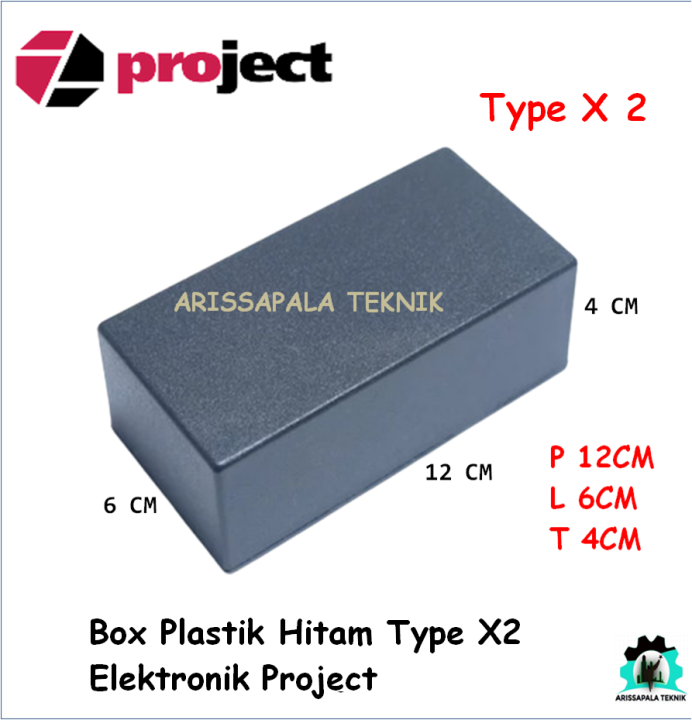 Box Plastik Hitam Kotak Tempat Rangkaian Komponen Elektronik Project ...