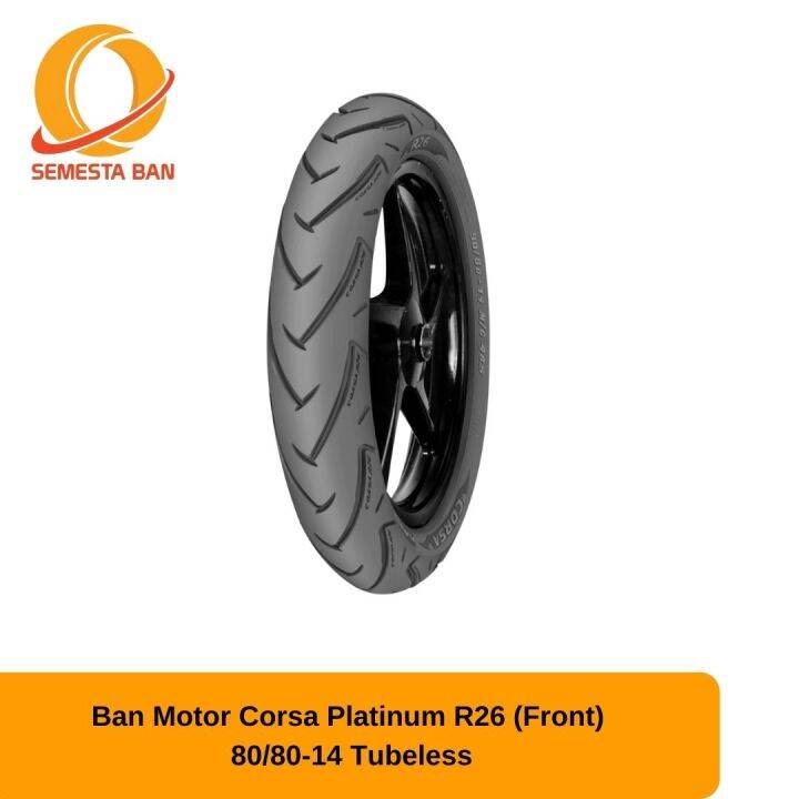 Ban Motor Corsa Platinum R26 (Front) 80/80-14/Ban Motor Tubeless/Ban ...