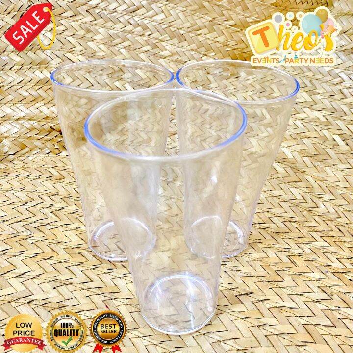 5pcs ACRYLIC GLASS/ TRANSPARENT PLASTIC BASO/ COCA COLA GLASS/ JOLIBEE ...