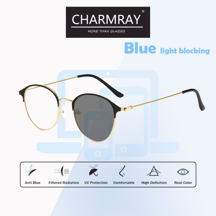CHARMRAY Anti radiation photocromic tinted color changing fashion eye ...