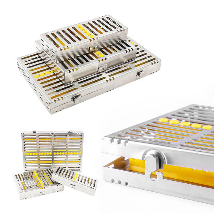 304 Stainless Steel Dental Autoclavable Surgical Sterilization Box Sterilization Rack Dental ...