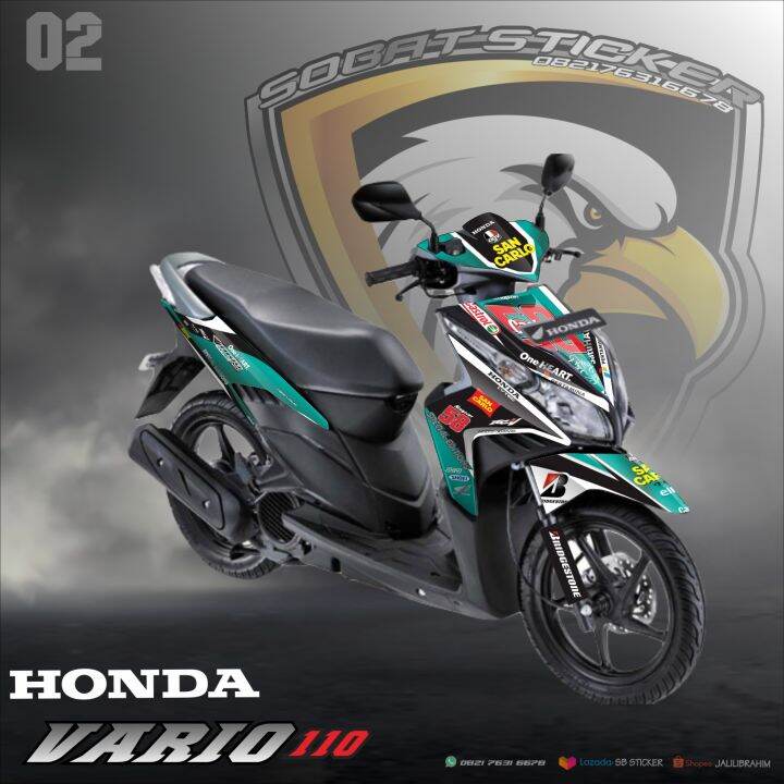 DECAL FULL BODY VARIO 110 TECHNO - DECAL STICKER FULL BLOCK HONDA VARIO ...