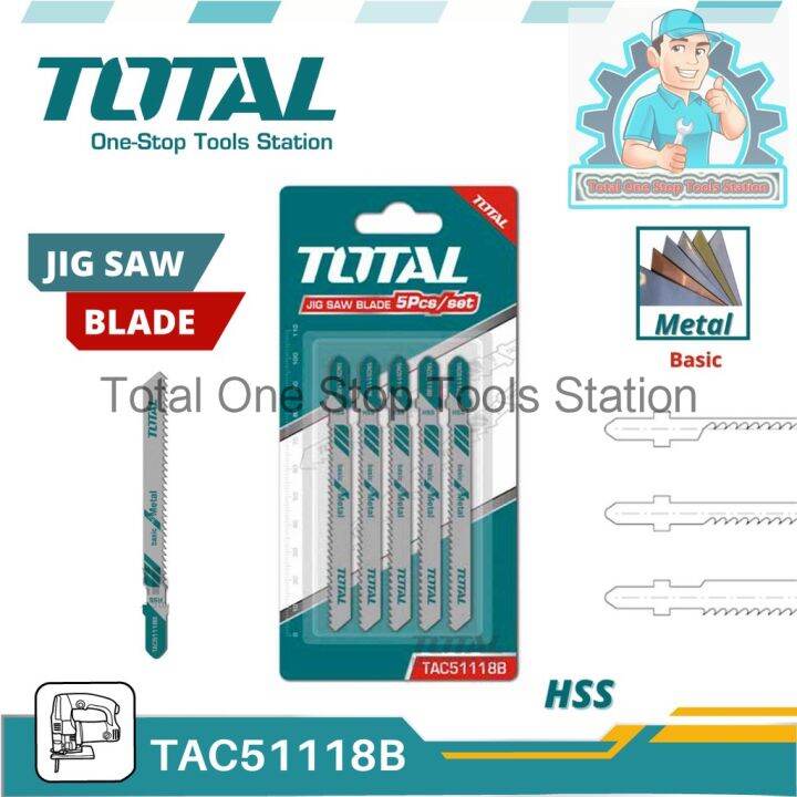 TOTAL Jig saw blade for metal Premium Industrial TOOLS 5pcs/set ...