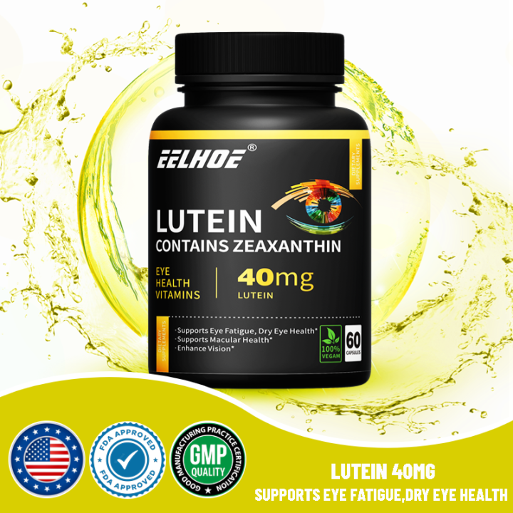 Lutein 40 mg, Eye Health Supplement, Supports Eye Fatigue, Dry Eye & Macular Health, Enhances ...