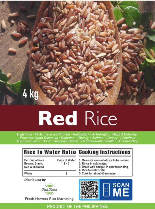 Fresh Harvest Premium Organic RED Rice (4kg) | Lazada PH