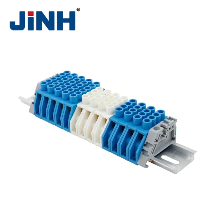 Din Rail Terminal Blcok 8P Screw Brass Copper Grounding Strip Terminal ...
