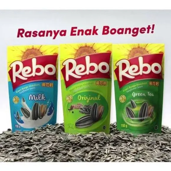 Kuaci Rebo 150 Gram Hadir Dengan Pilihan Rasa Original Milk Green