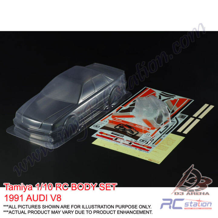 Tamiya Body Shell #51653 - 1/10 RC Body Set RC BODY SET 1991 AUDI V8 ...