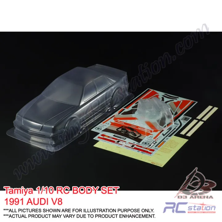 Tamiya Body Shell #51653 - 1/10 RC Body Set RC BODY SET 1991 AUDI V8 ...