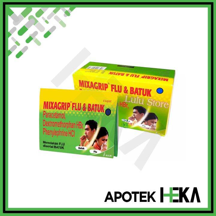 Mixagrip Hijau Flu dan Batuk PE Box isi 25x4 Tablet | Lazada Indonesia