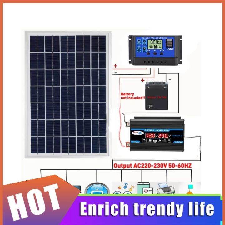 NEW 12V/24V Solar Panel System 20W Solar Panel Battery Charge ...