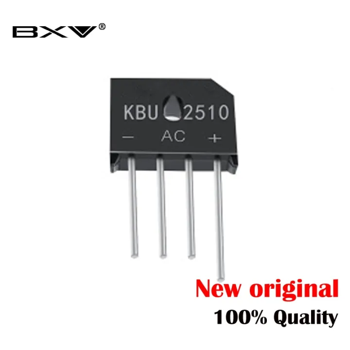5PCS KBU2510 25A 1000V rectifier bridge stack straight plug flat bridge ...