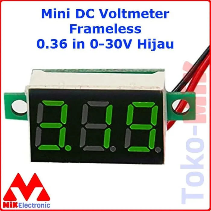 MINI DC VOLT METER VOLTMETER 0V-30V FRAMELESS 0.36 IN GREEN HIJAU | Lazada Indonesia