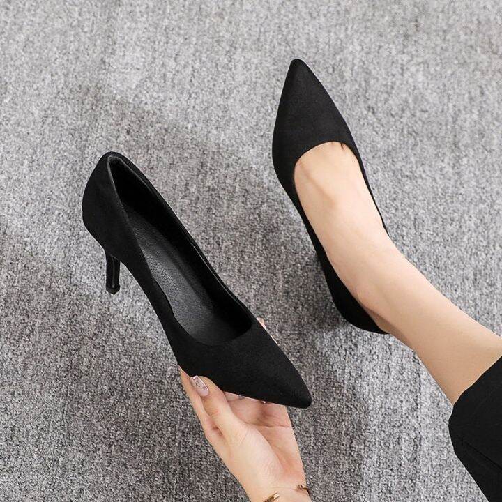 ☃Black high heels stiletto students graduation ceremony ceremony class ...