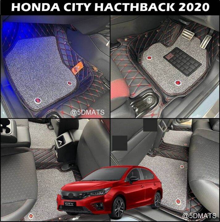 พรมปูพื้นรถยนต์ 7D HONDA CITY Hacthback 2020 พรม7D QJ VIP เสริมใยดัก ...
