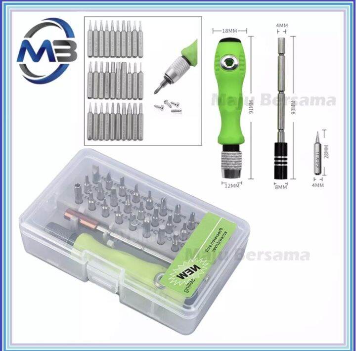 32 In 1 Screwdriver Set Screw Driver Bit Multi-function Precision ...