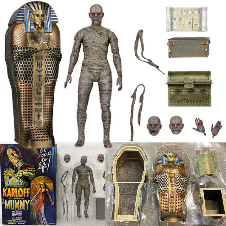 Original NECA รูป Universal Monsters The Mummy Casket Coffin Pyramid ...