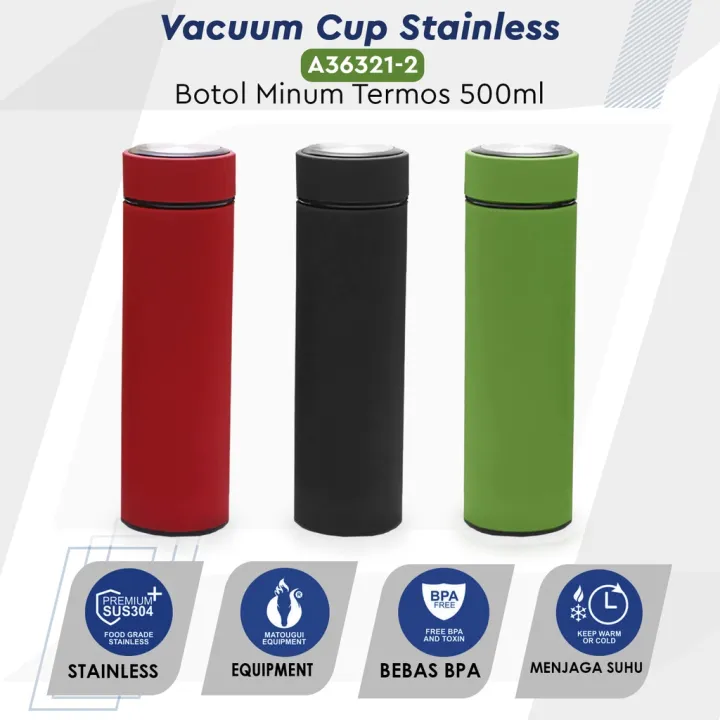 Botol Minum Termos 500ml Vacuum Cup Stainless (H0Z7) Gratis Ongkir ...