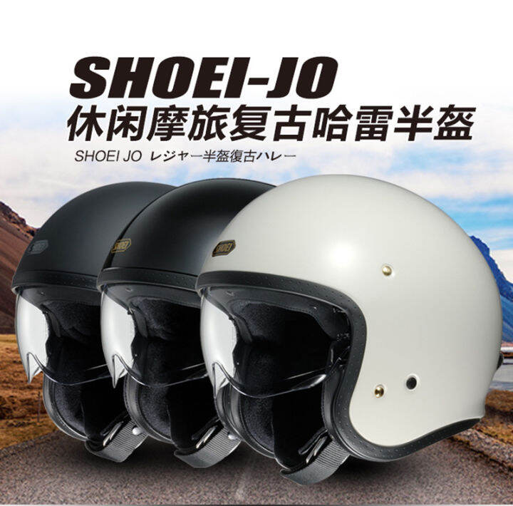 Japan authentic SHOEI JO retro motorcycle helmet Harley cruise 3/4 ...